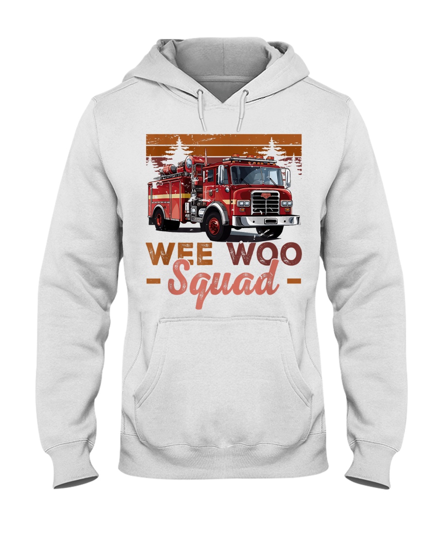 Squad Fire Truck Firefighter Engine Hooded Sweatshirt - Walmart.com