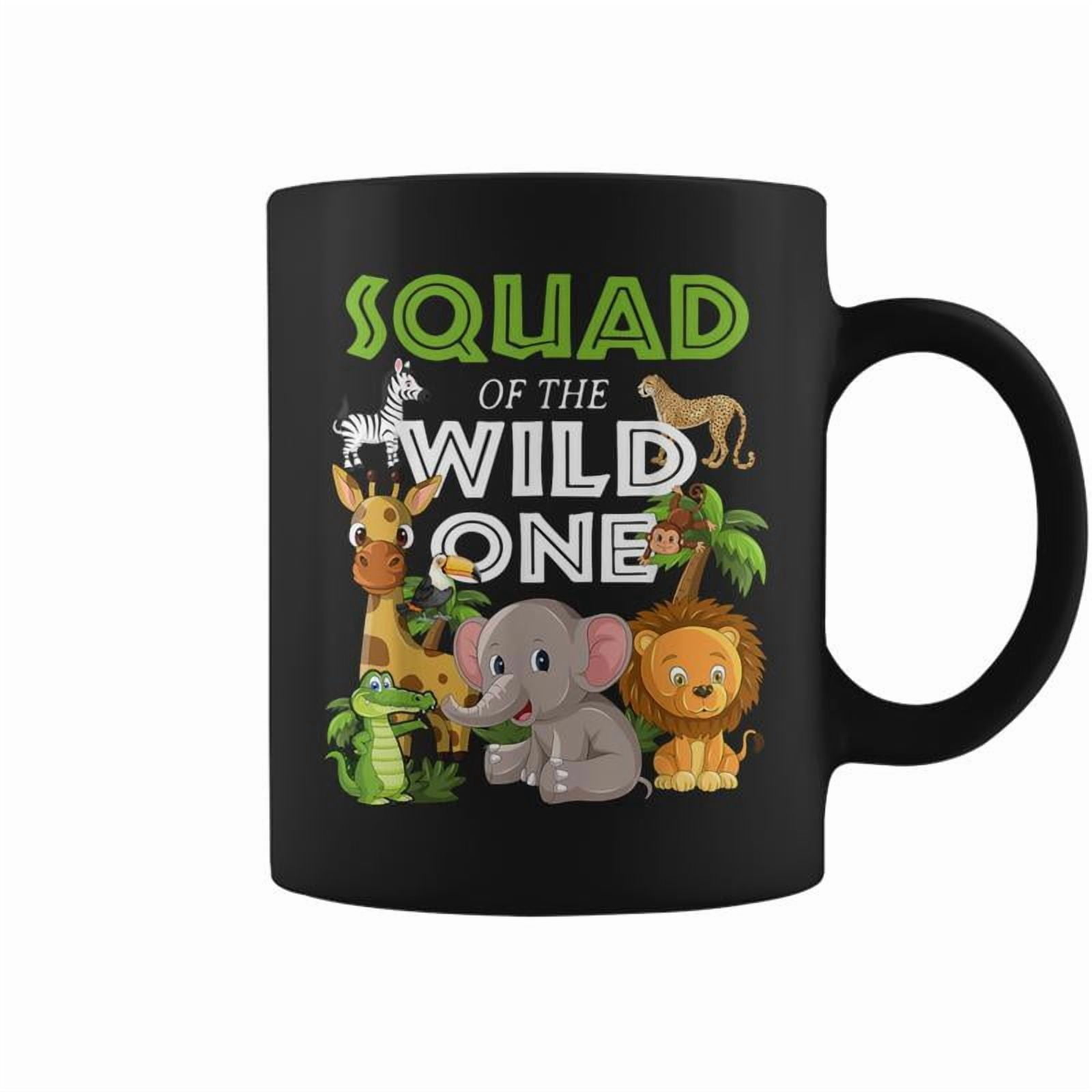 Squad Of The Wild One Zoo Birthday Safari Jungle Animal Coffee Mugs ...