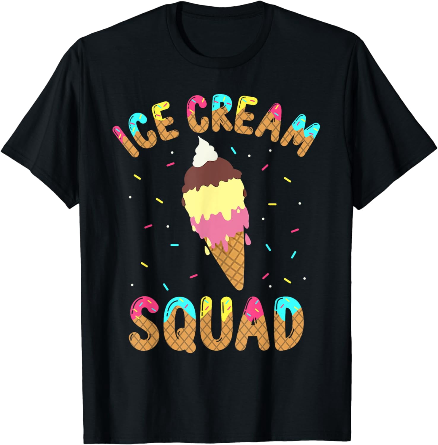 Squad of The Birthday Day Girl Boy - Ice Cream Cone Lovers T-Shirt ...
