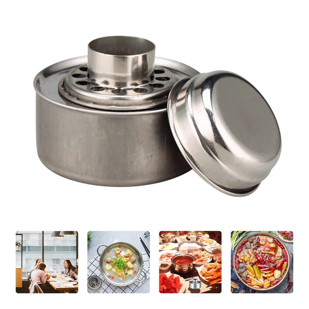 Squalise 1 Set Fuel Holder Hot Pot Stove Wick Stainless Steel Fuel Can ...