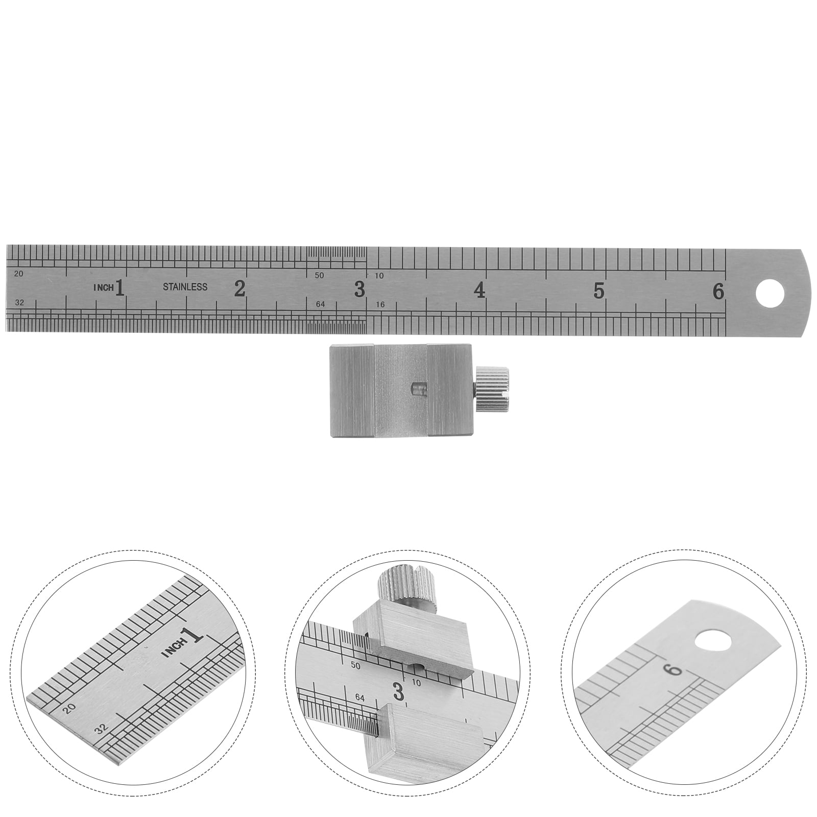Squalise 1 Set Measurement Tools Precision Stainless Steel Ruler with ...