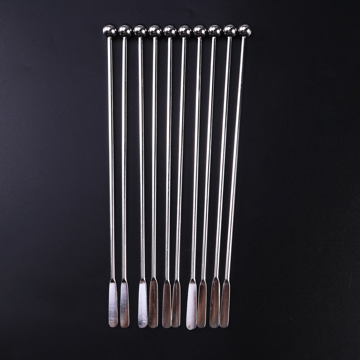 Moluckfu Stirrer Silver 10Set 7.5x0.4x0.4in Stainless Steel - Walmart.com