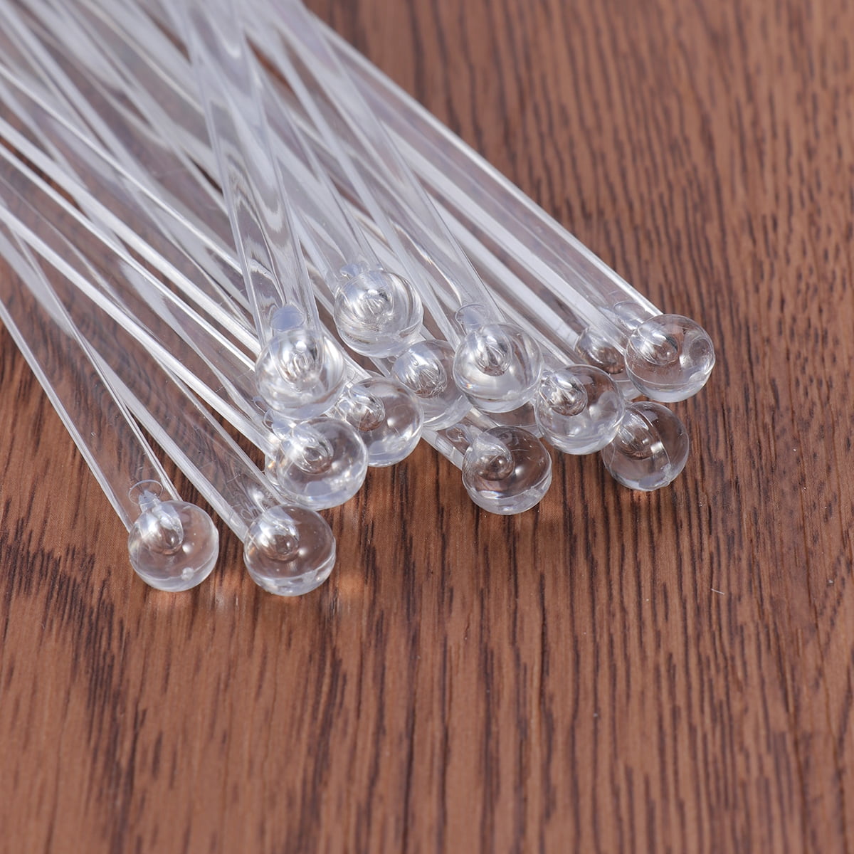 Squalise 100Pcs Transparent Cocktail Drink Bar Muddler Round Head ...