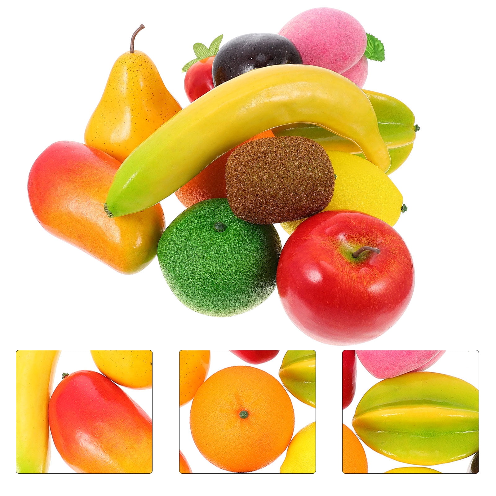 Squalise 12pcs Artificial Fruits Lifelike Fruit Decorations Fruits Prop ...