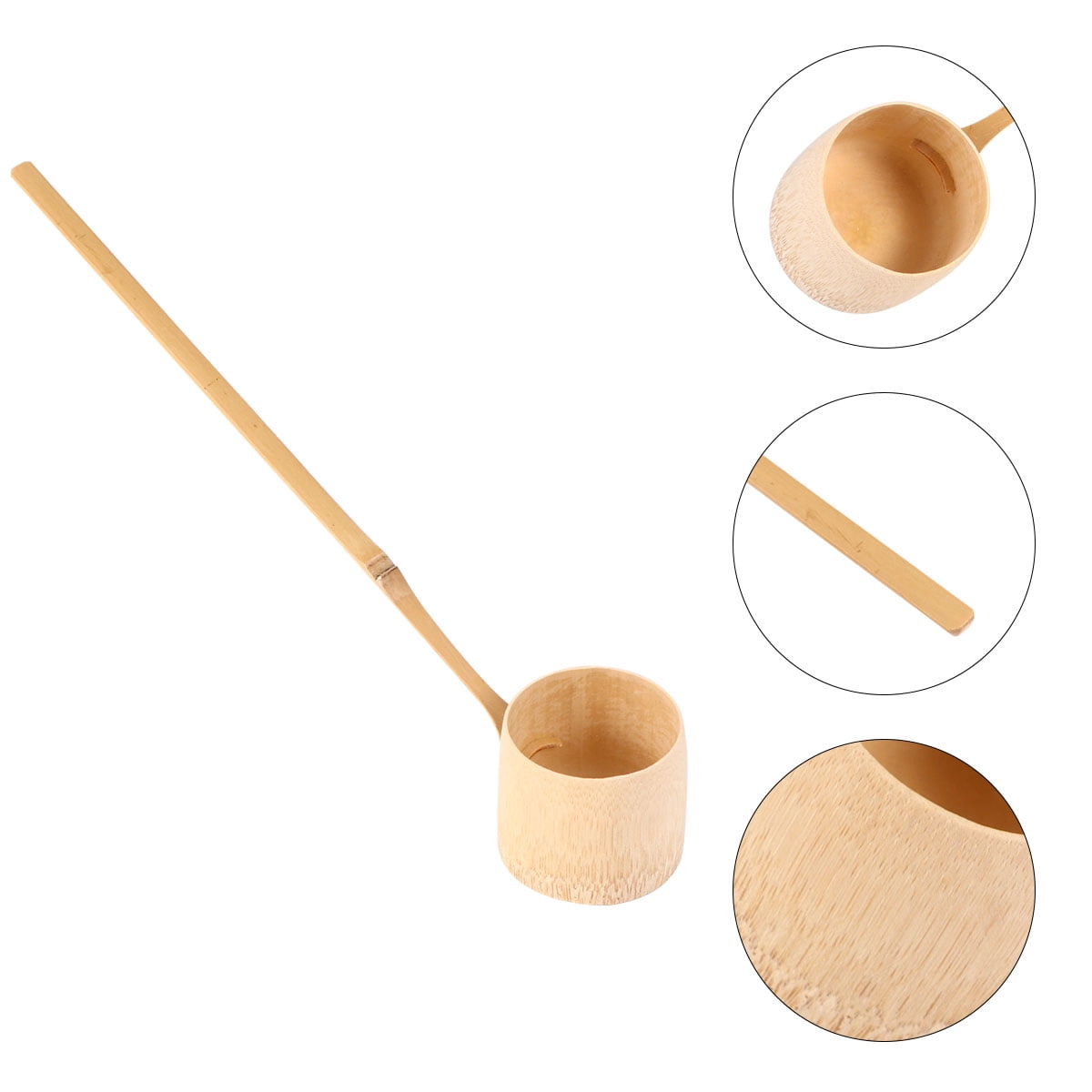 CATIEBYE Serving Spoons Brown Bamboo 1Set For Restaurant And Garden 9 ...
