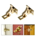 Squalise 2 Sets Heavy Duty Elbow Latches Brass Cabinet Door Latches ...