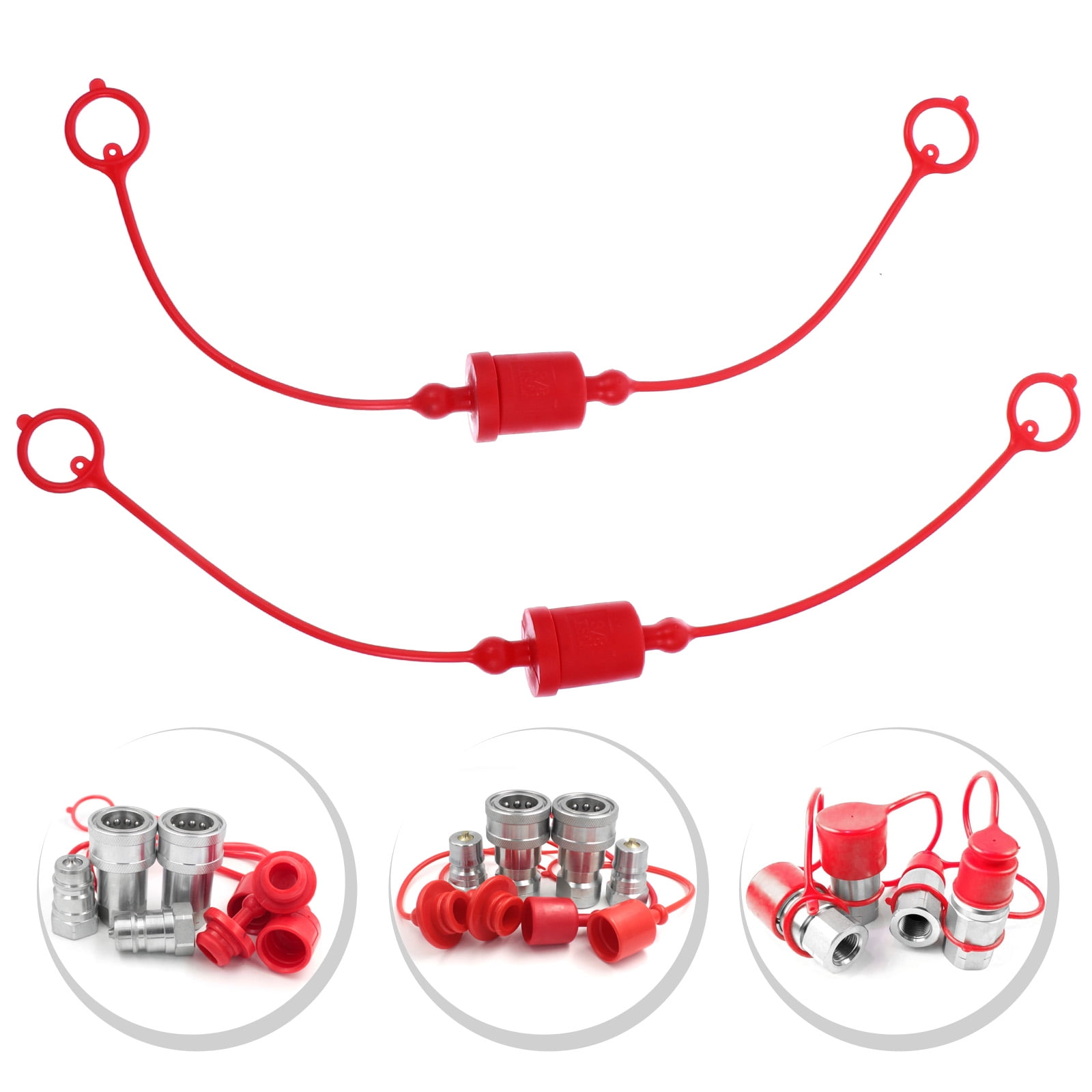 Squalise 2 sets of Hydraulic Quick Coupling Dust Caps Quick Connector ...