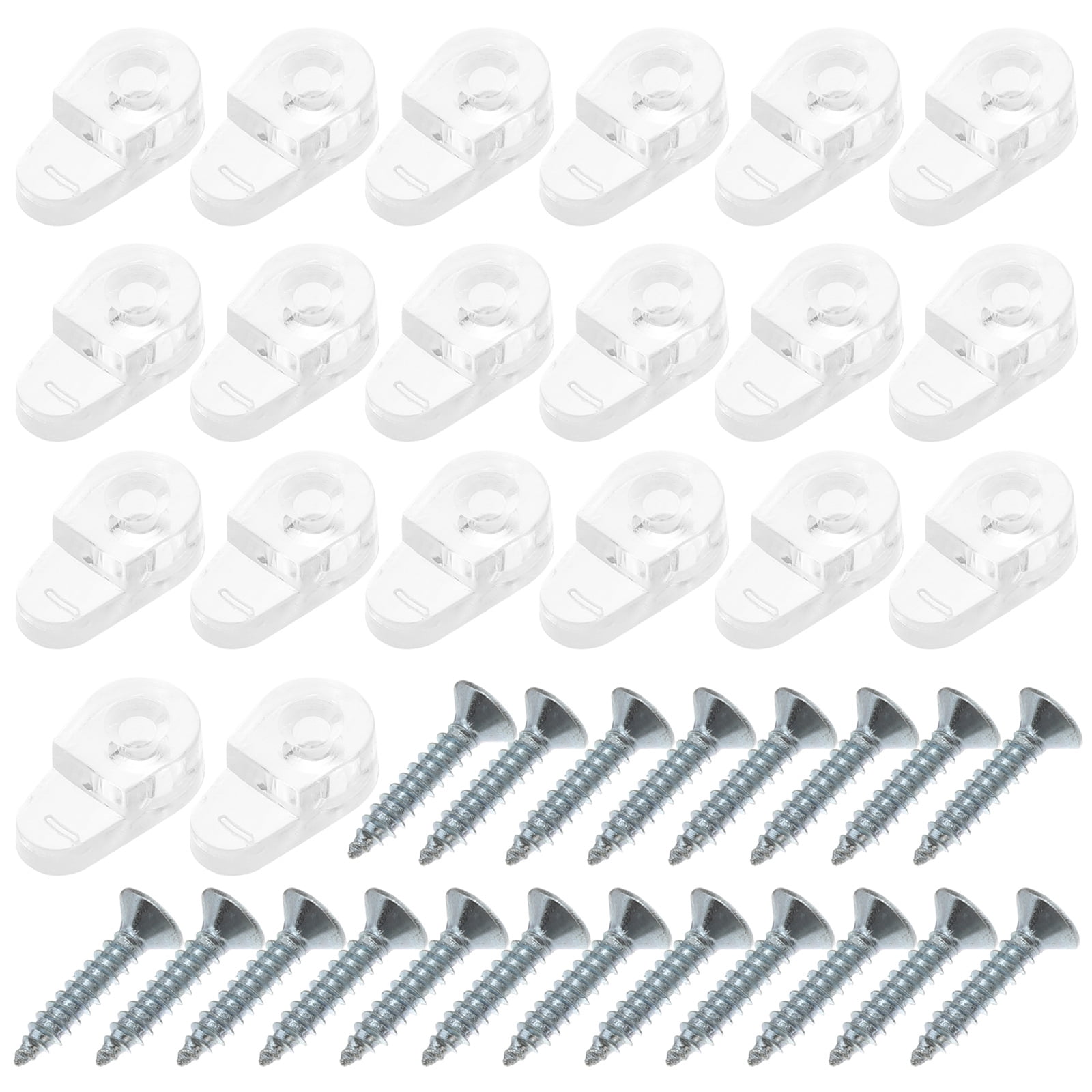 Squalise 20Pcs Glass Door Retainer Clips Glass Panel Clips Clear Mirror ...