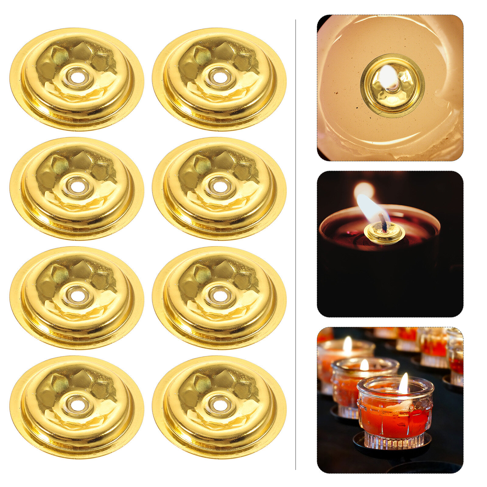 Squalise 20pcs Butter Lamp Floating Wick Disc Holder Buddha Light Stand ...