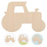 Squalise 20pcs Unfinished Wooden Tractor Cutouts Graffiti Wood Chips ...