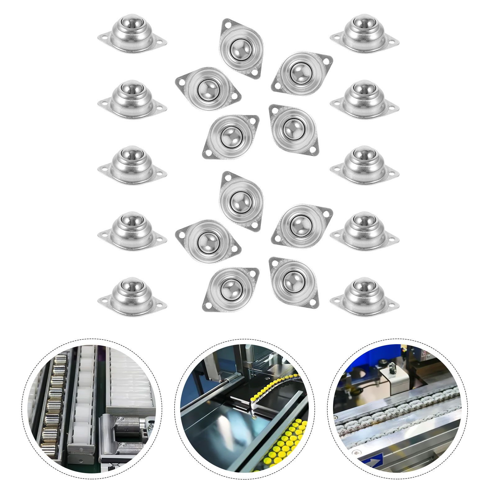 20pcs Universal Rotating Ball Casters with Bearing Roller Wheel ...