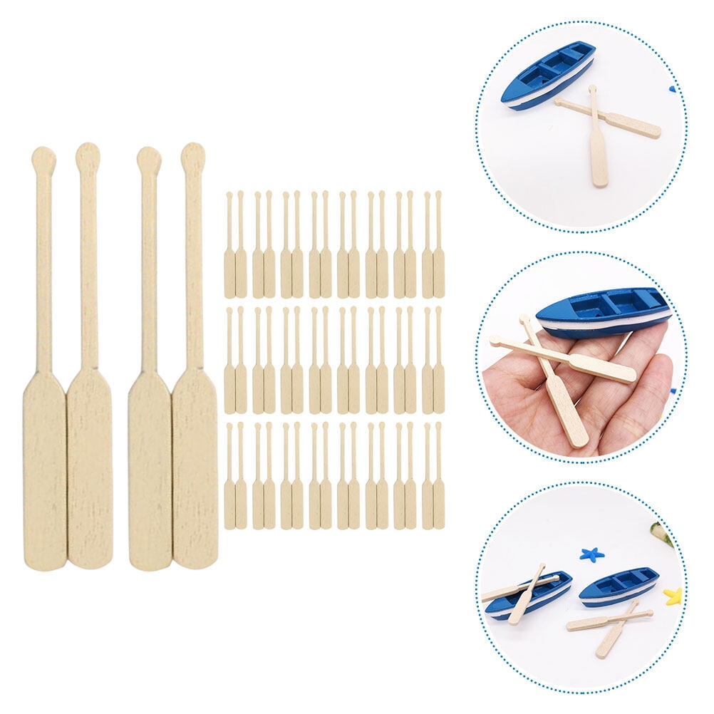Squalise 24 Pairs Beach Theme Miniature Paddles Beach Landscaping Props ...