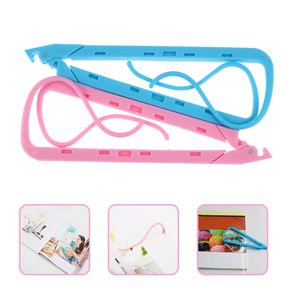 Moluckfu Book Reading Clips Plastic 2Pcs 5.7x0.3x0.2in for Desk Use ...
