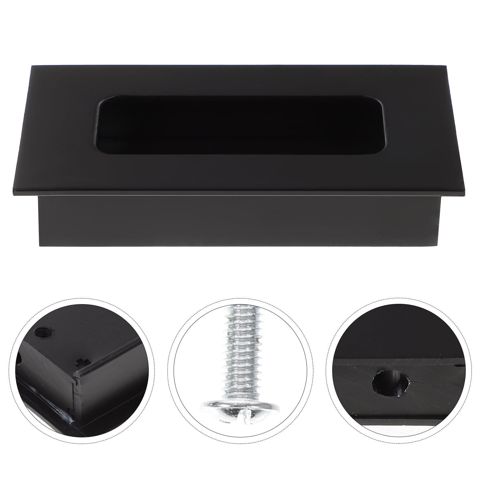 Squalise 2pcs Recessed Cabinet Handles Sliding Door Pulls Hidden ...