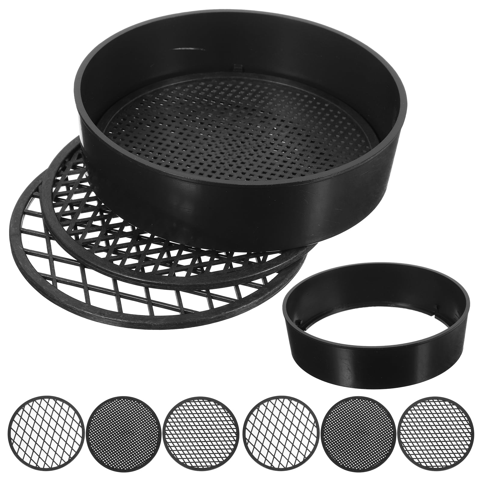Moluckfu Soil Sieve Garden Black Gardeners 3 Sets 4.4x4.4x1.2in ...