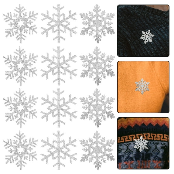 Squalise 30Pcs Snowflake Patches DIY Clothing Appliques Embroidered ...