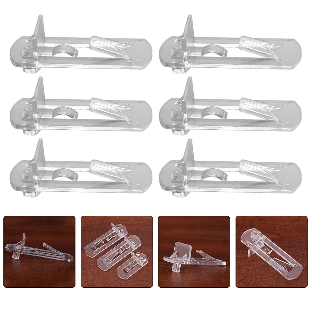 Squalise 30pcs Furniture Locking Shelf Pin Plastic Cabinet Shelf Clips ...