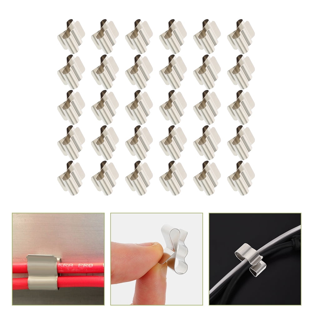 Squalise 30pcs Stainless Steel Trailer Frame Cable Clamp PV Cable Clip ...