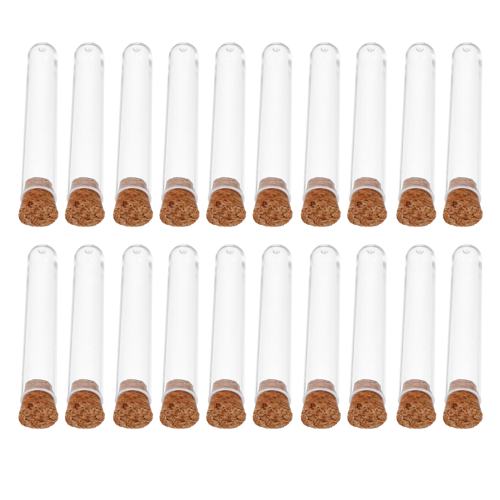 35Pcs Transparent Plastic Test Tubes with Corks Laboratory Supplies ...