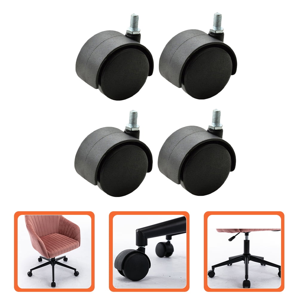 Squalise 4pcs Caster Wheel M8 Office Chair Wheel Home Office Furniture ...