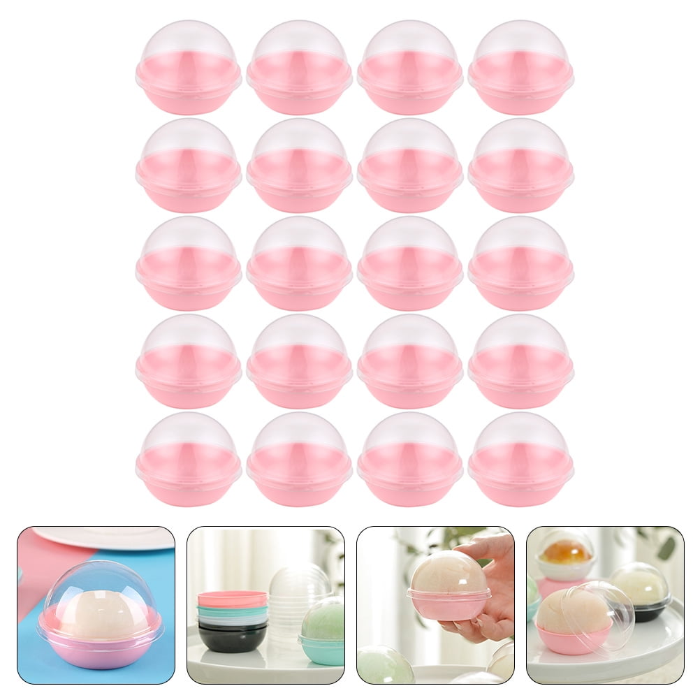 Squalise 50Pcs Egg-yolk Puff Box Small Dome Box Dessert Packing Box ...