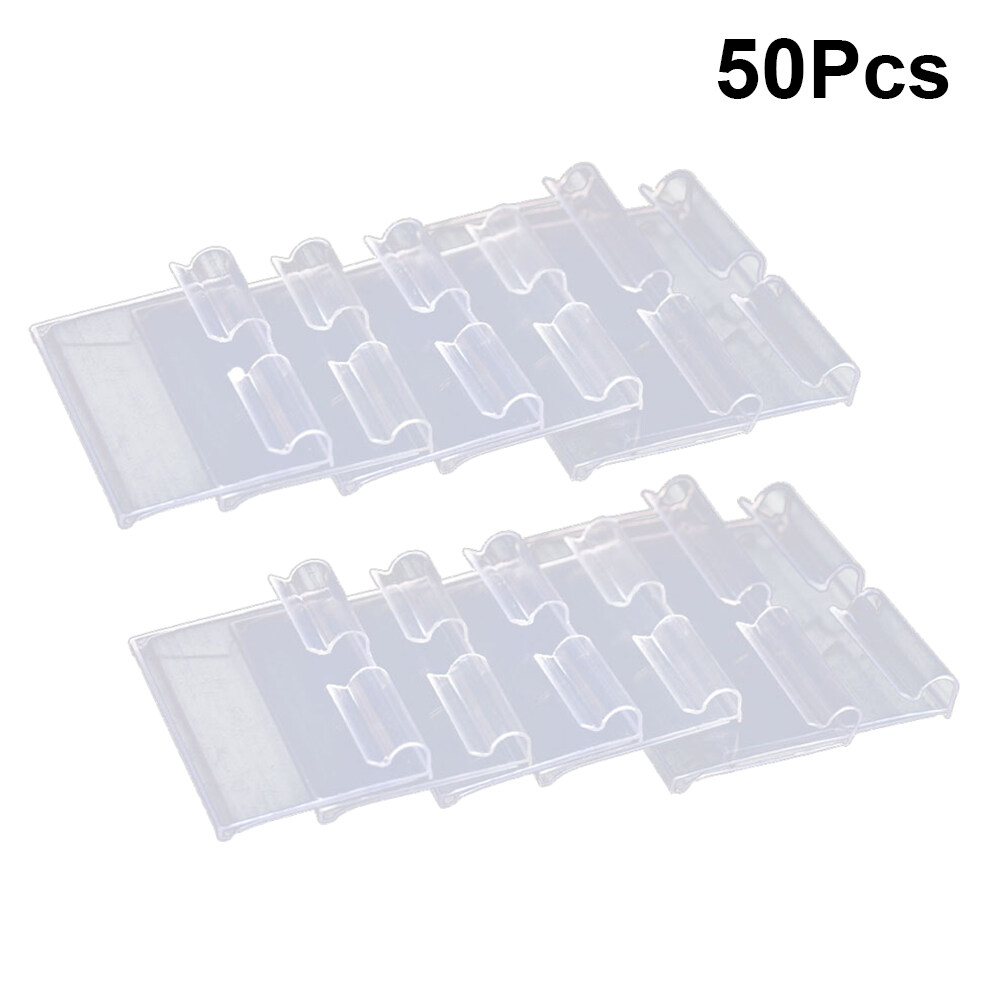 Squalise 50Pcs Label Holder, Price Holder Shelf Label Holder Clear ...