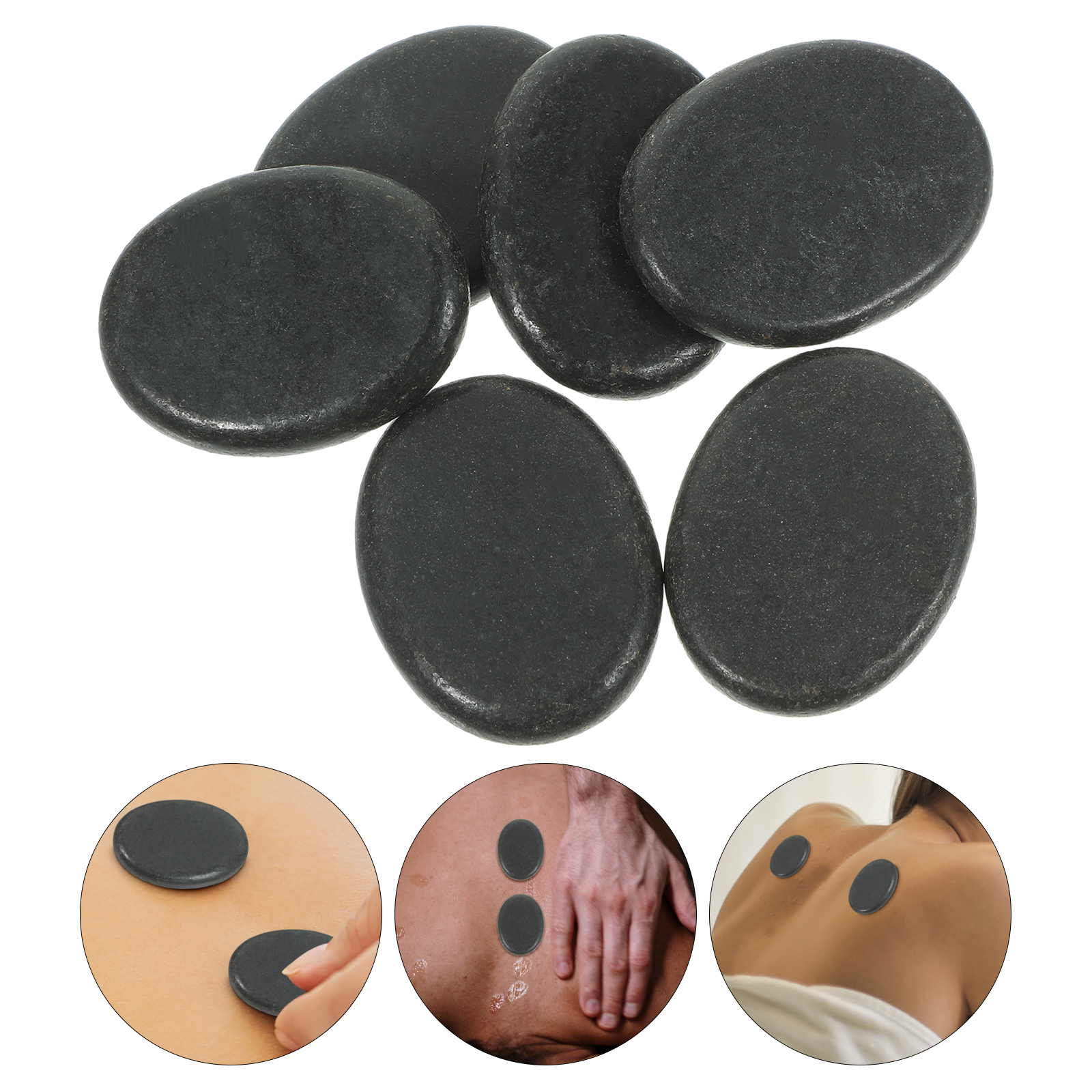 Squalise 6pcs Power Stone Massage Stone Volcano Stone SPA Power Stone ...