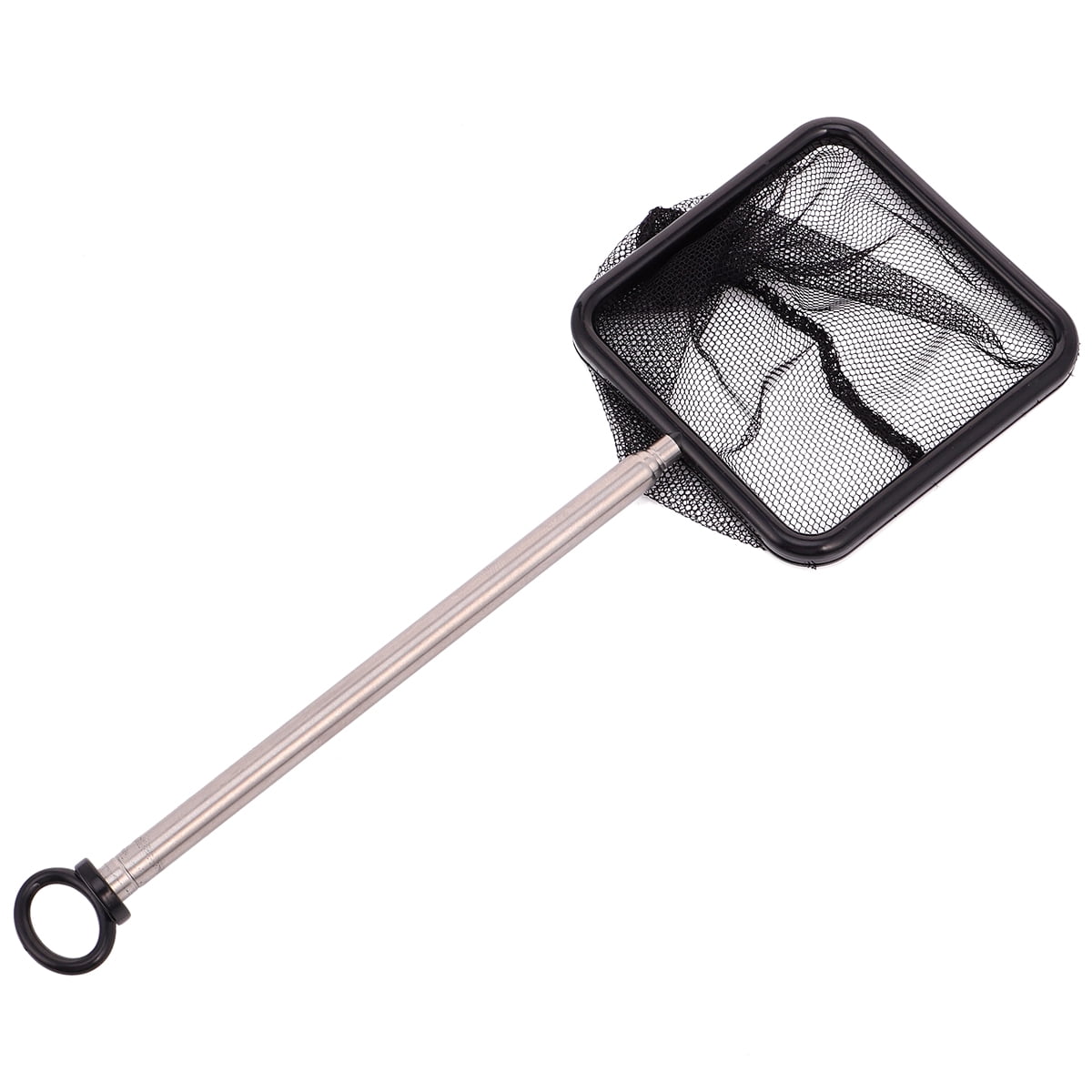 Black Fish Tank Net with Extendable Stainless Steel Handle 21-40cm for ...