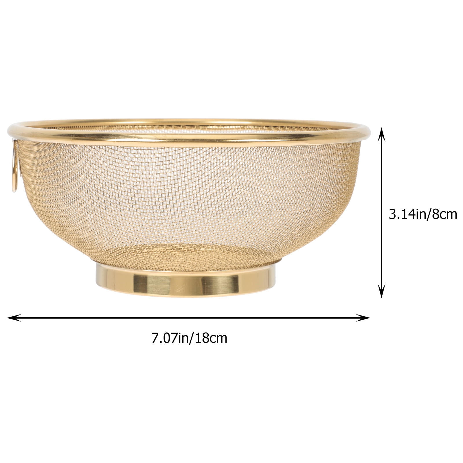 Moluckfu Strainer Colander Golden For Professional Chefs 1Pack 7.07x7 ...