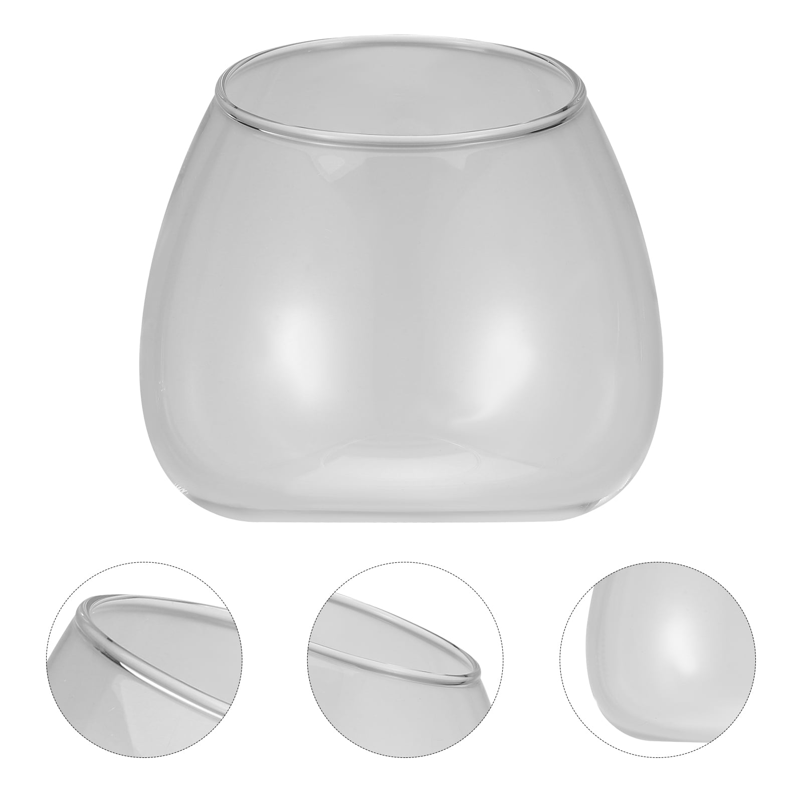 Squalise Slant Cut Bubble Bowl Bowl Terrarium Candy Jar Slant Cut Globe ...