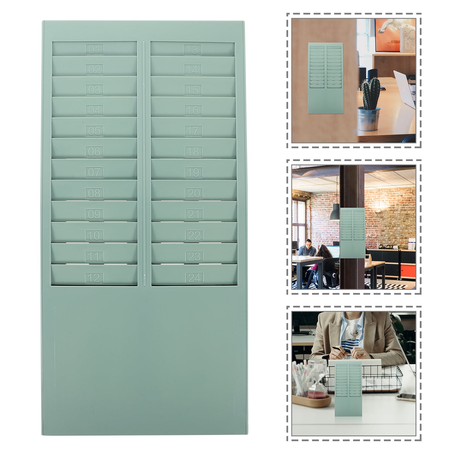 Squalise Time Rack 24 Holder Attendance Holder Wall Cards Mount ...