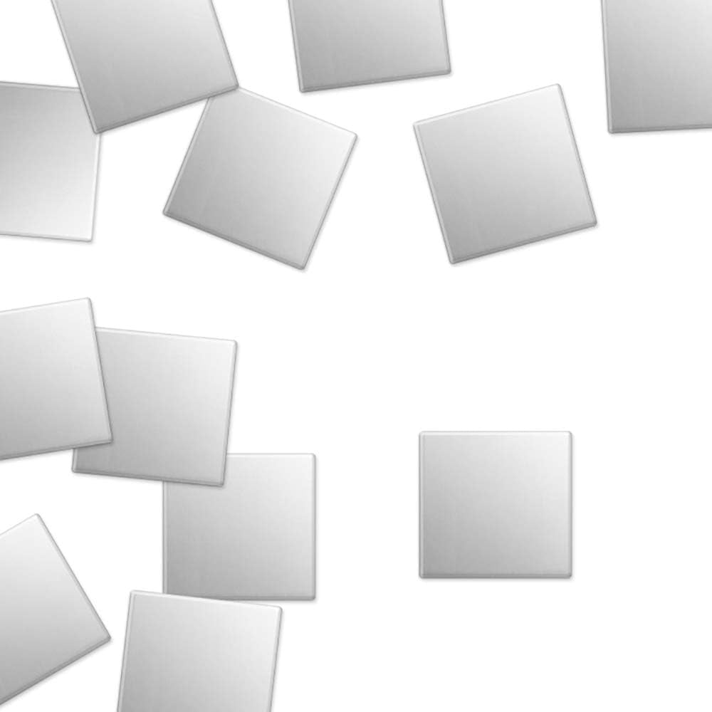 Square, 1/2", Premium Metal Stamping Blanks (24 Pack) (Alkeme ...