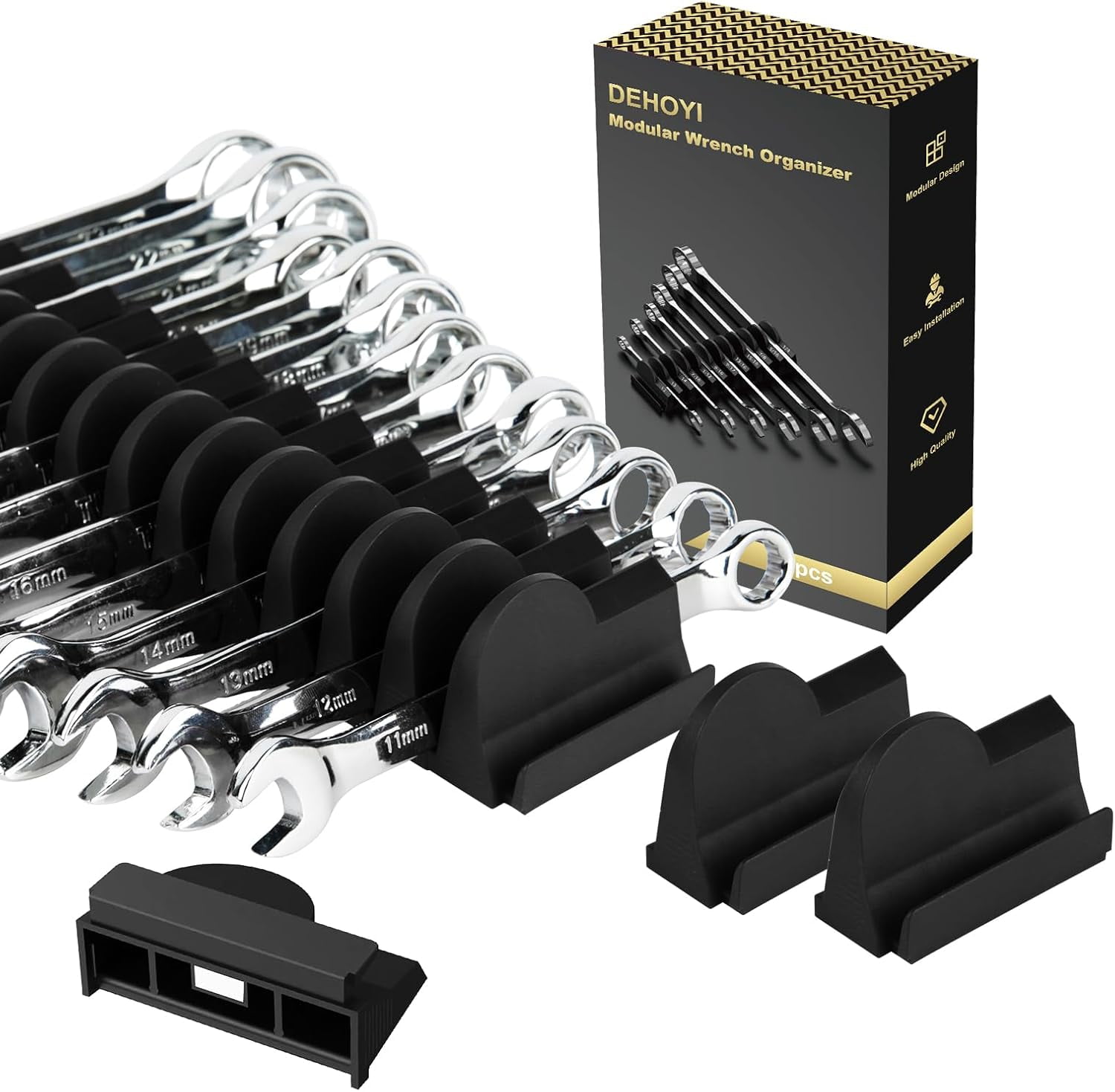 Square 10 Pcs Wrench Organizer, Magnetic Wrench Organizer, Wrench ...