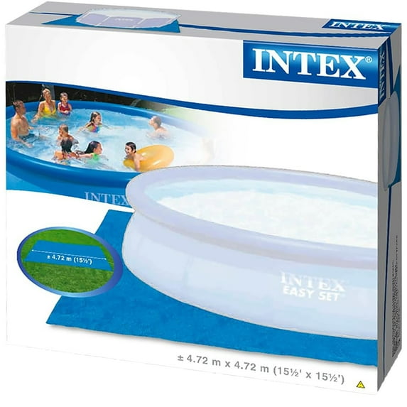 Intex 15.5' Durable Pool Ground Cloth for Above Ground Swimming Pools ...