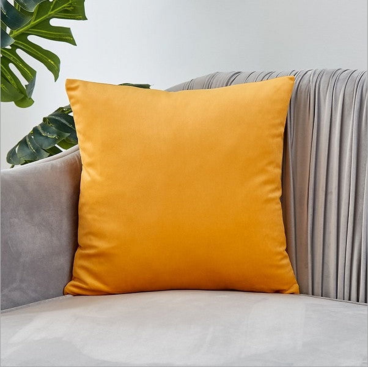 Square 18''x18'' Velvet Solid Colors Throw Pillow (With or Without ...