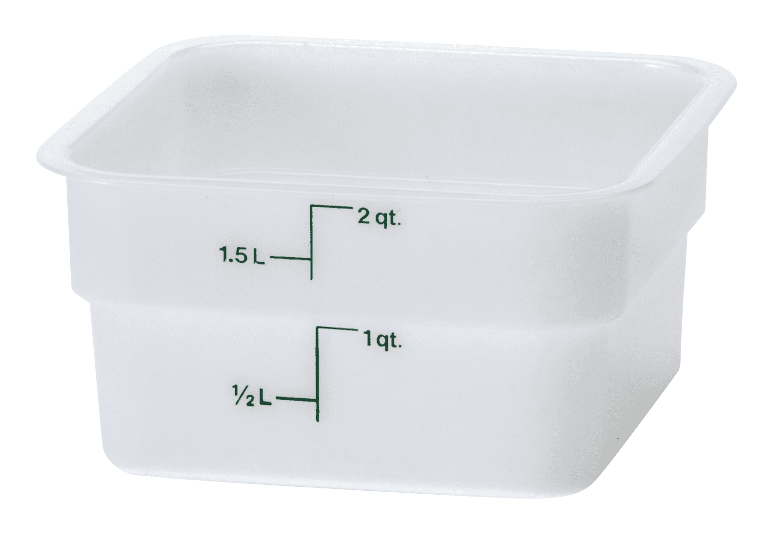 Square 2 Quart Poly White - Walmart.com