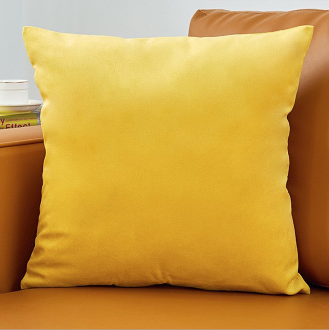 Square 22''x22'' Pack of 2 Velvet Solid Colors Pillow Covers (With or ...
