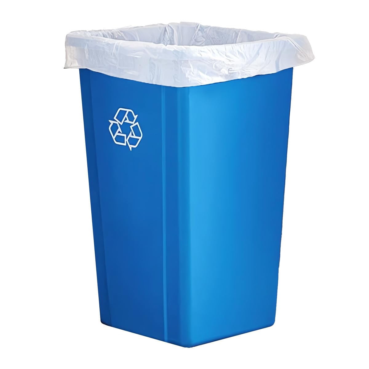 Square 25 Gallon Waste Bin, Heavy-Duty Trash Can, Commercial Garbage ...