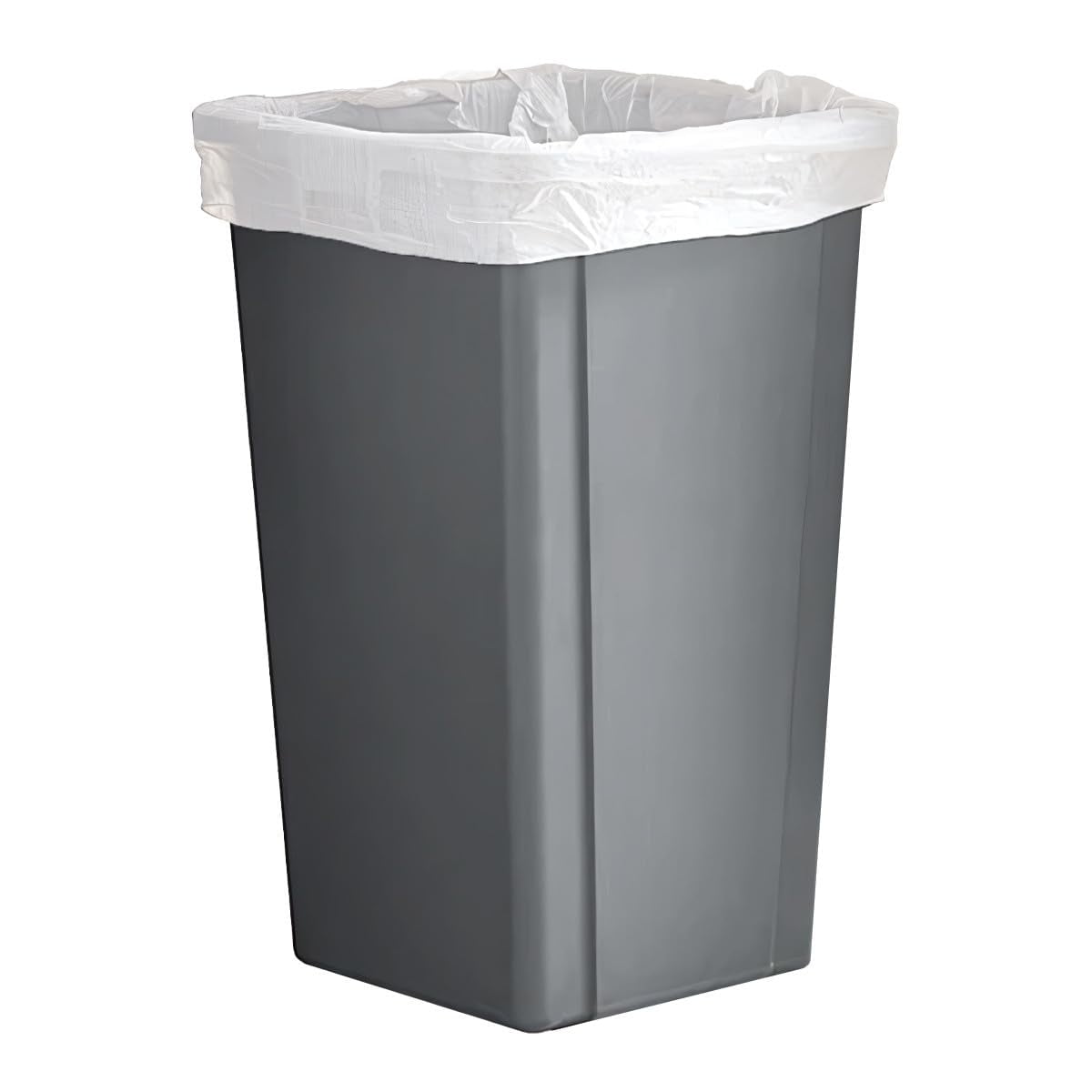 Square 25 Gallon Waste Bin, Heavy-Duty Trash Can, Commercial Garbage ...