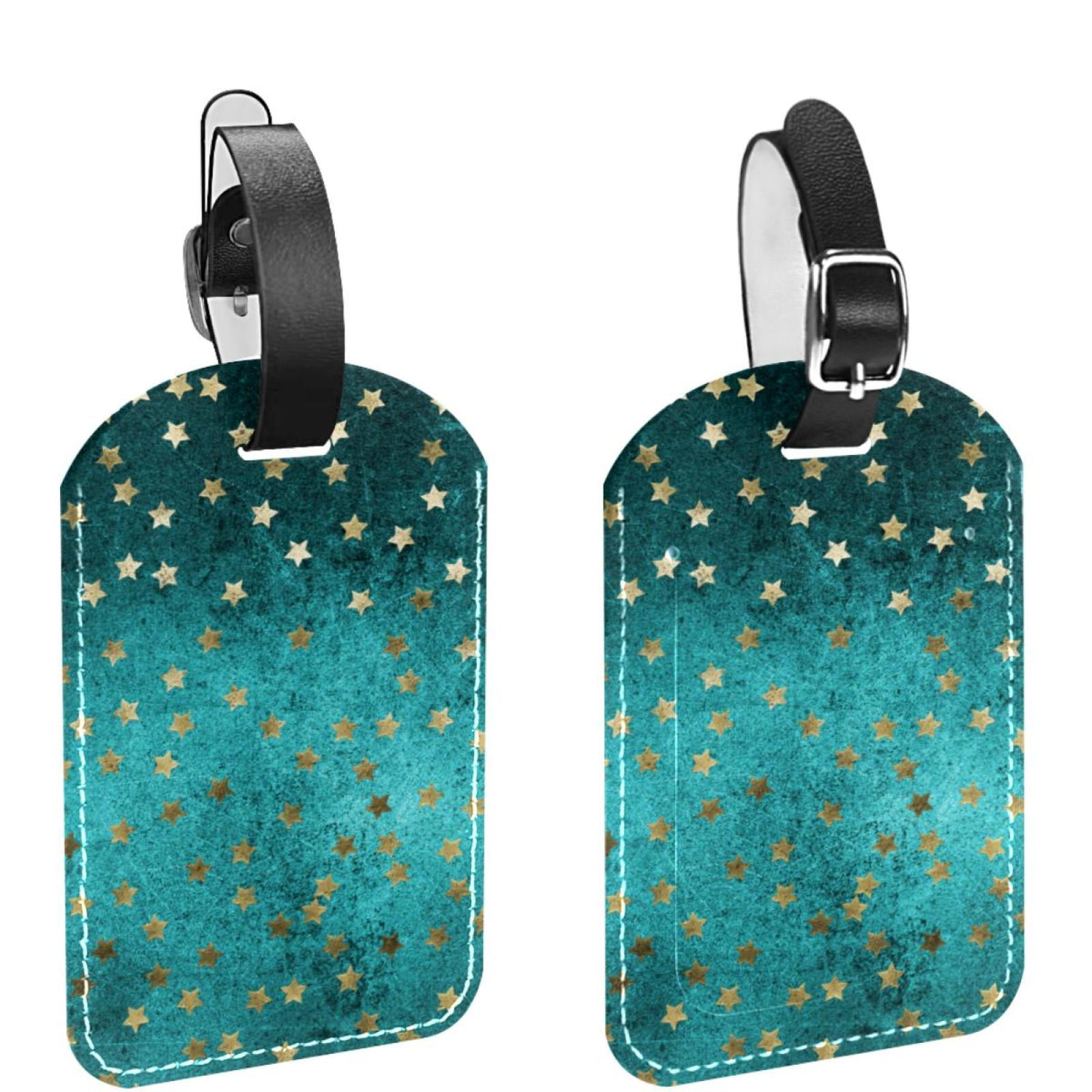Square 2Pack PU Leather Starry Night Sky Cruise Luggage Tag with ...