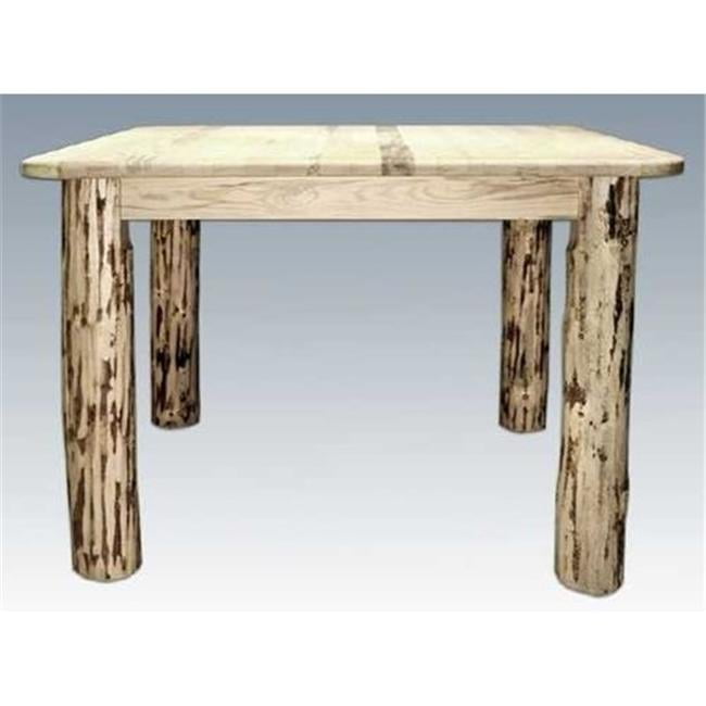 Square 4 Post Dining Table - Clear Lacquer - Walmart.com