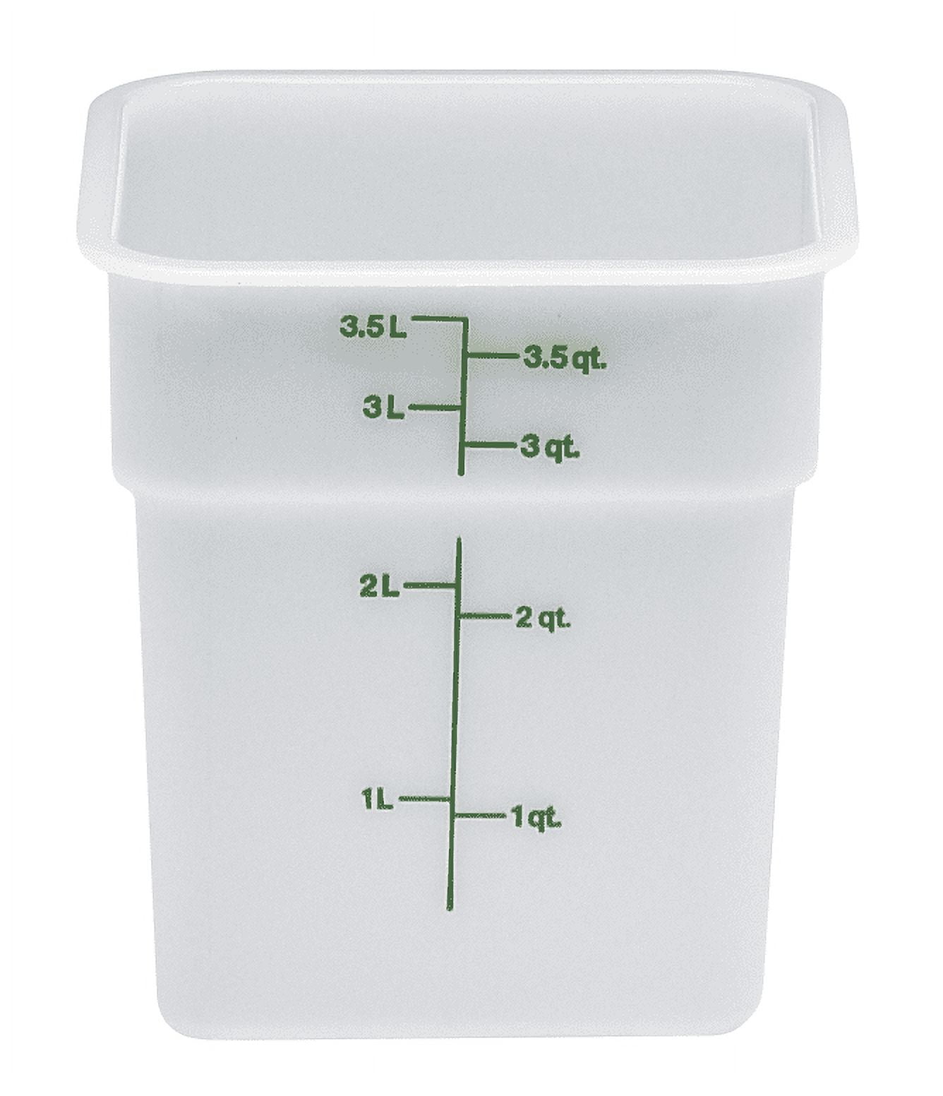 Square 4 Quart Poly White - Walmart.com