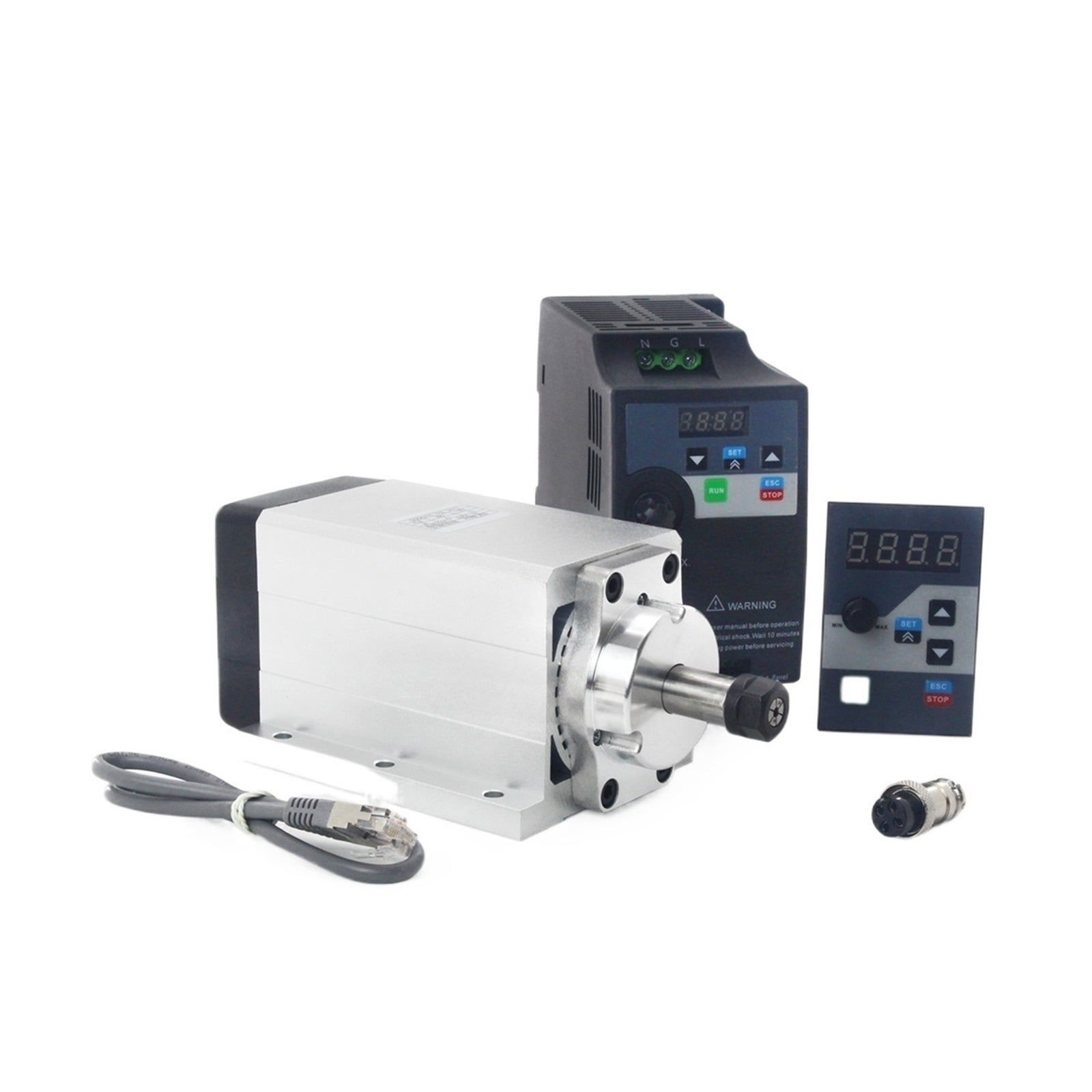 Square 600W ER11 DC Brushless Spindle Motor CNC Kit With Brushless ...