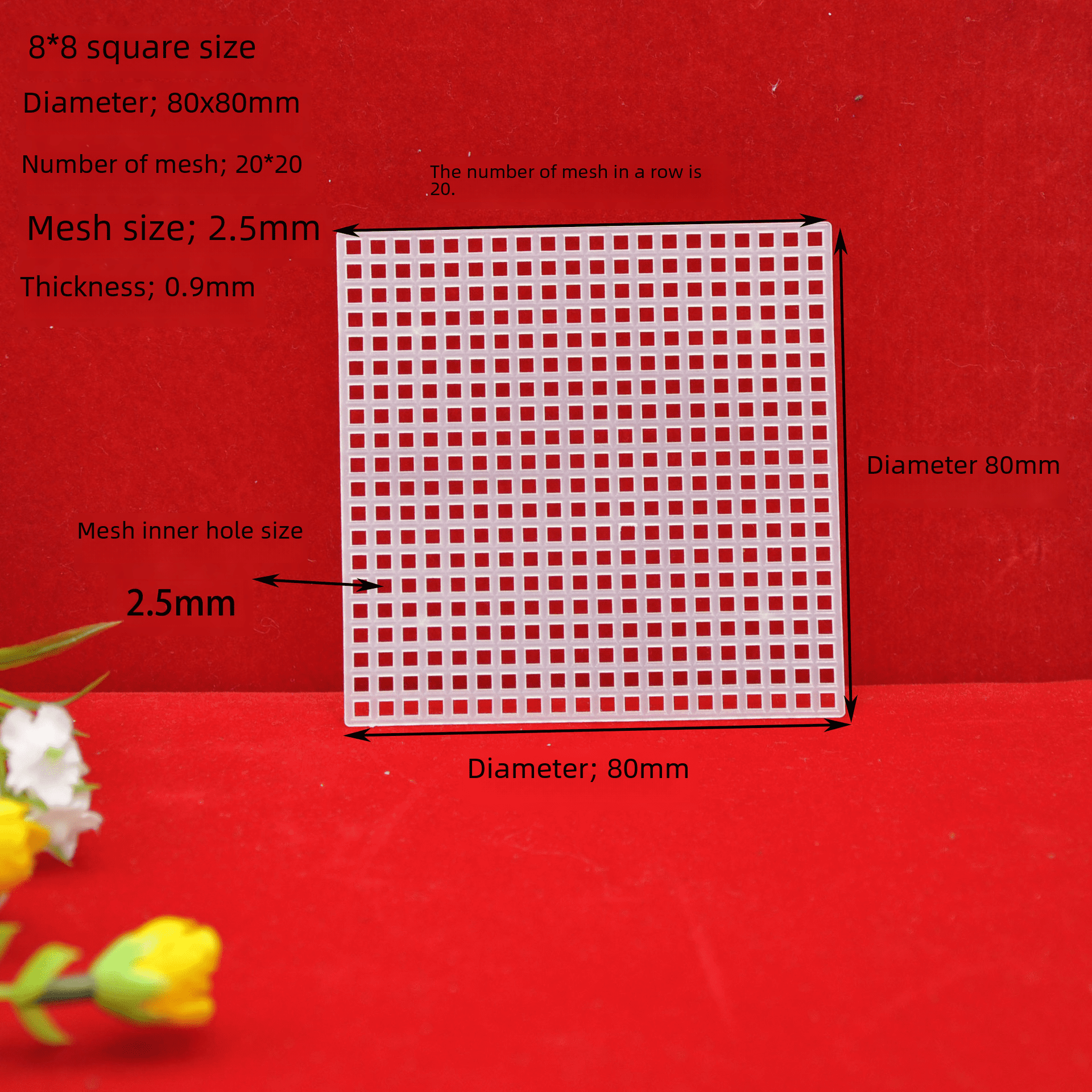 Square 7tc cross stitch plastic grid board support pppe Rectangular ...