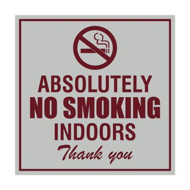 Square Smoking Area Sign (Black /Gold) - Small - Walmart.com