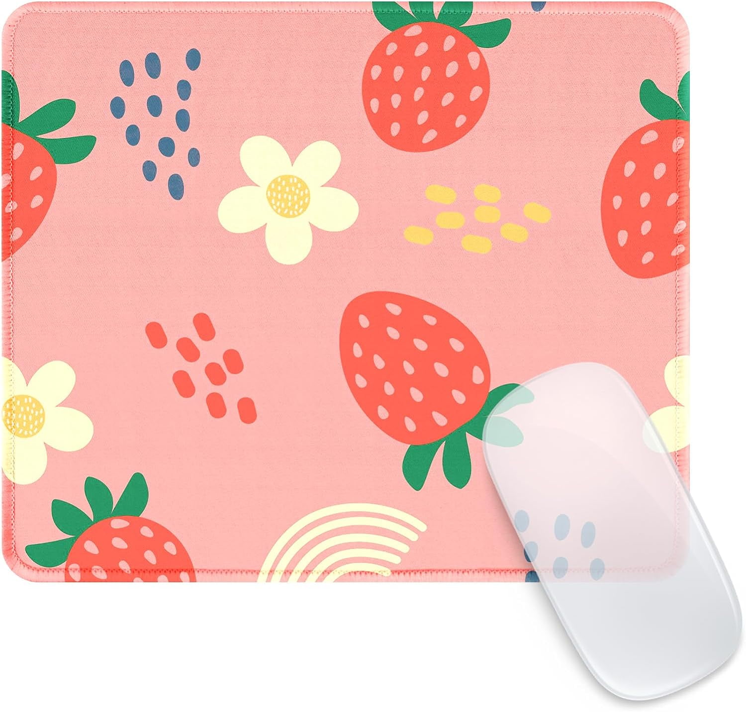 Square Aesthetic Cute Pink Mouse Pad,Office Home Personalized Mouse Mat ...