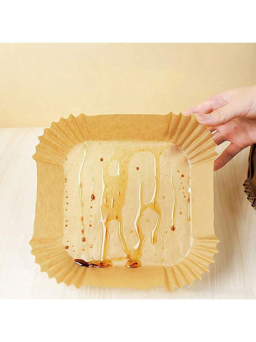 Square Air Fryer Liners, 100pcs Disposable Greaseproof Parchment Paper ...