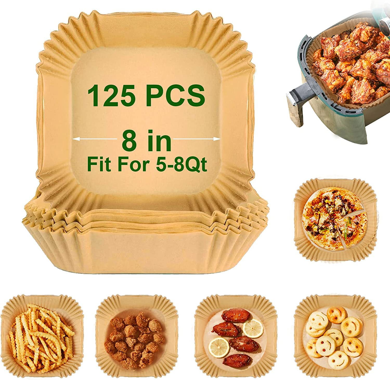 Square Air Fryer Paper Silicone Oil Paper Oven Baking Paper Tray Oil ...