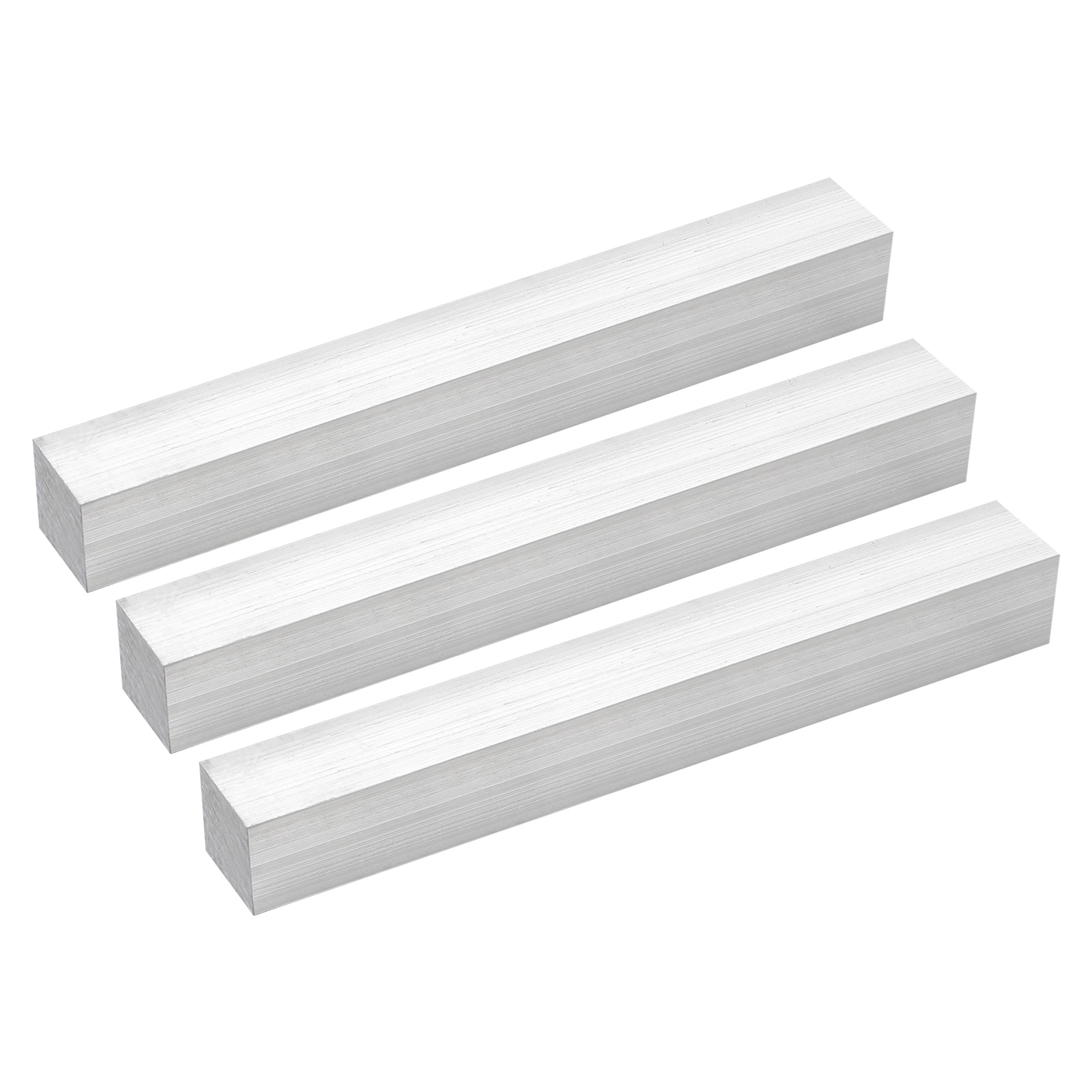 Square Aluminum Flat Bar, 3 Pack 1" Thickness 1" Width 8" Length ...