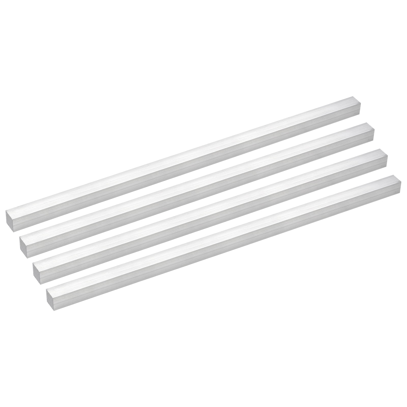 Square Aluminum Flat Bar, 4 Pack 1/2" Thickness 1/2" Width 12" Length ...